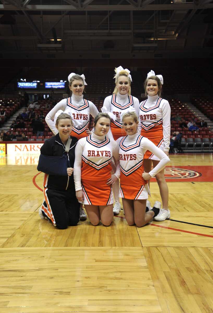 Showing their spirit: Scott County Central High School cheerleaders