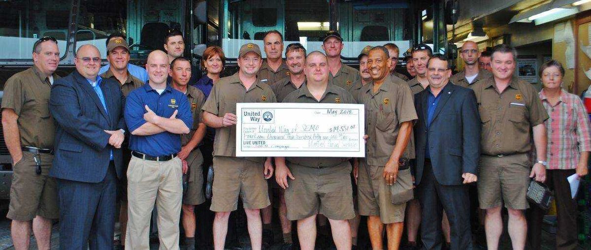 United Parcel Service donates to United Way