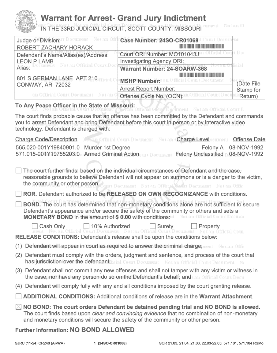 What do public documents say about Leon Lamb as it relates to Mischell...