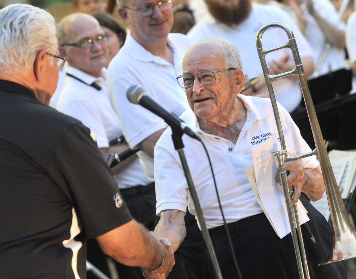 Dan Cotner recognized for 74 years with Cape municipal band
