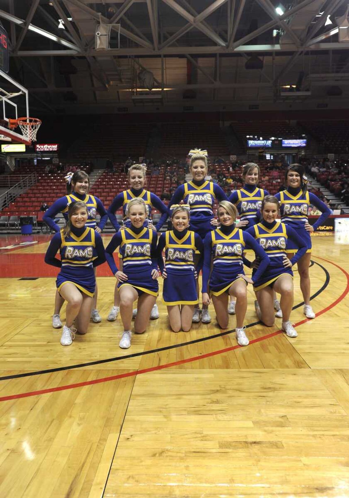 Showing their spirit: Scott City High School cheerleaders