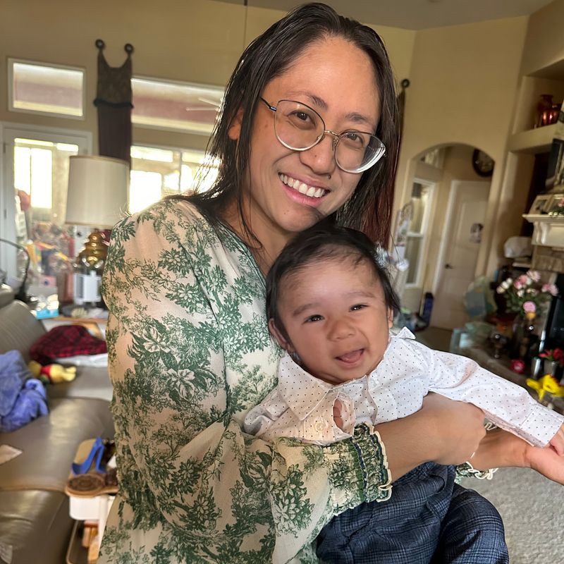 'The best gift ever': Baby is born after the rarest of pregnancies, de...