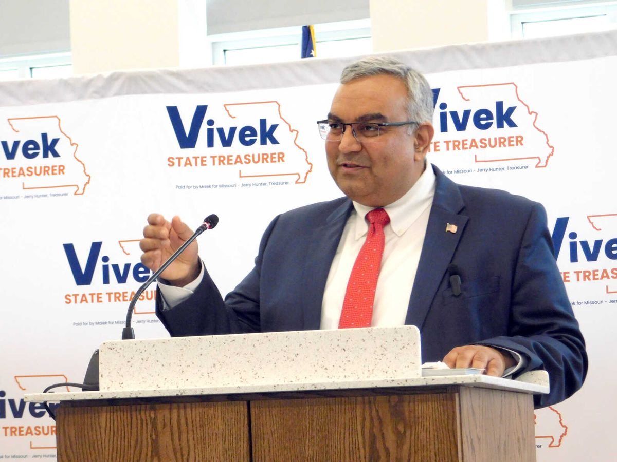 Vivek Malek launches campaign for full term as state treasur...