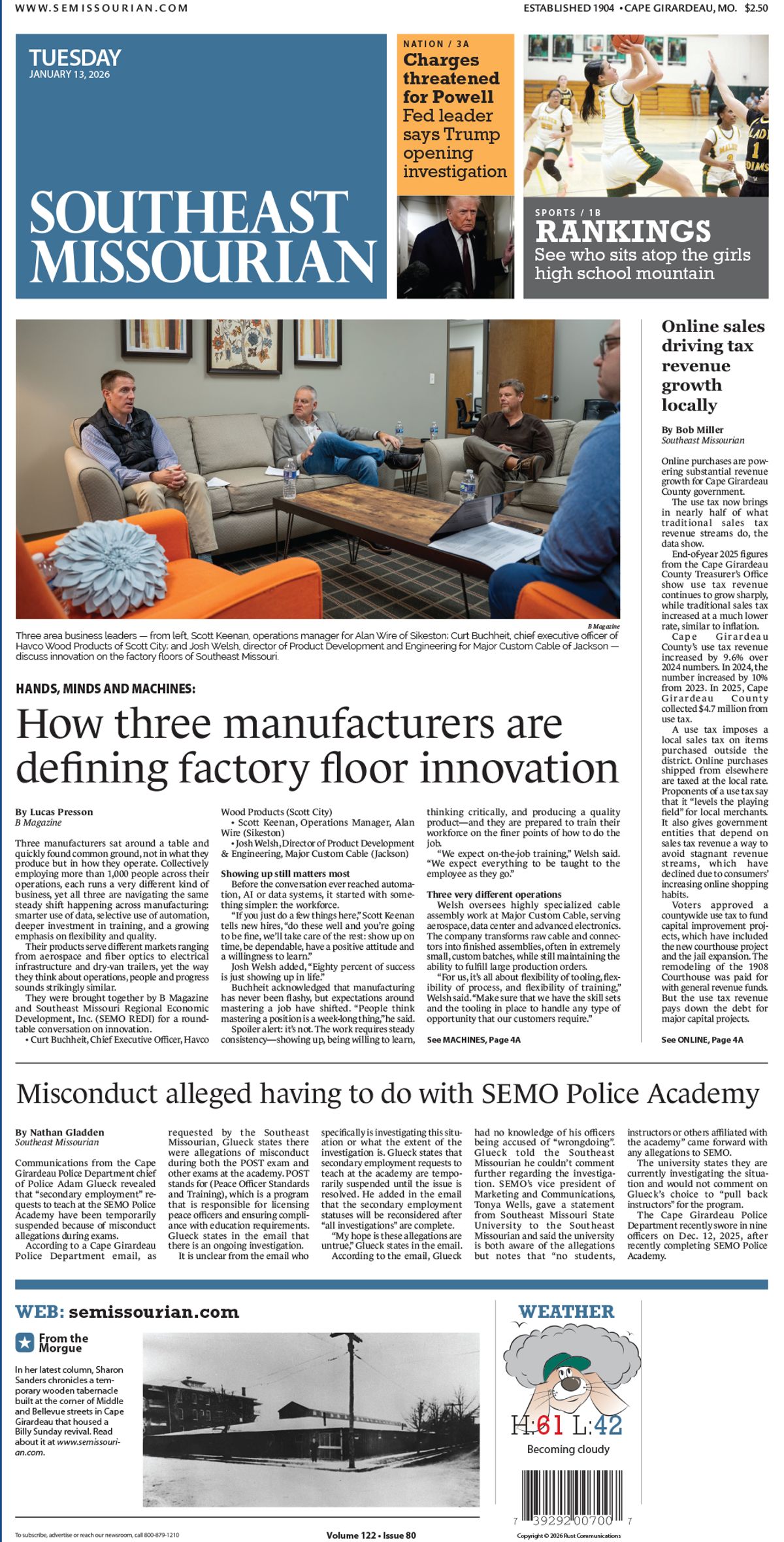Tuesday, January 13, 2026: E-Edition
