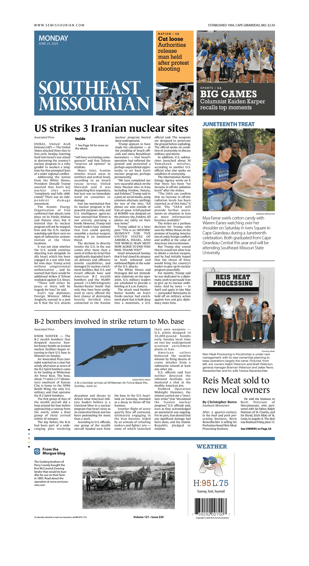Monday, June 23, 2025: E-Edition