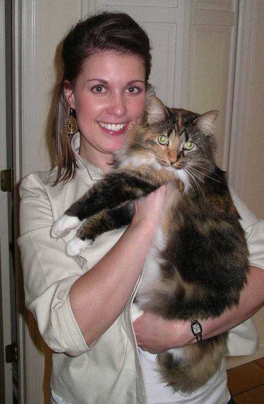 Karie the gal with Arie the cat
