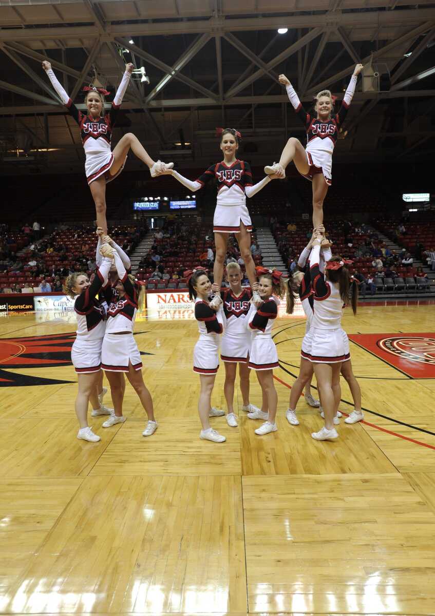 Showing their spirit: Jackson High School cheerleaders