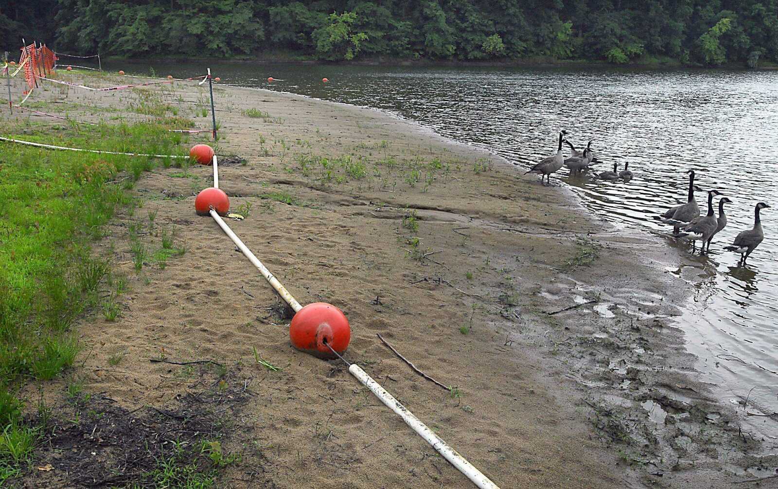 Lake Boutin swimming beach, Sheppard Point Trail at Trail of Tears Sta...