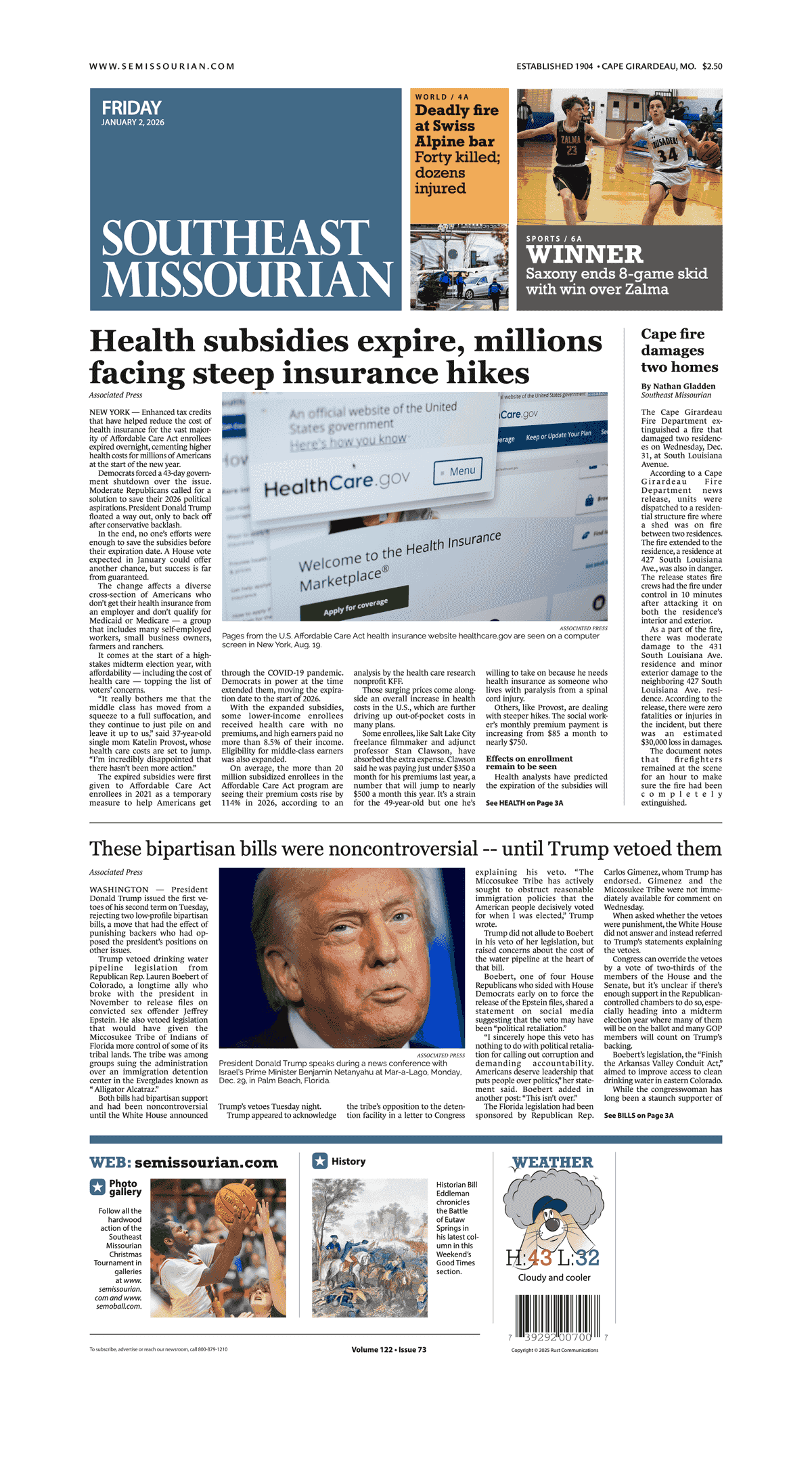 Friday, January 2, 2026: E-Edition