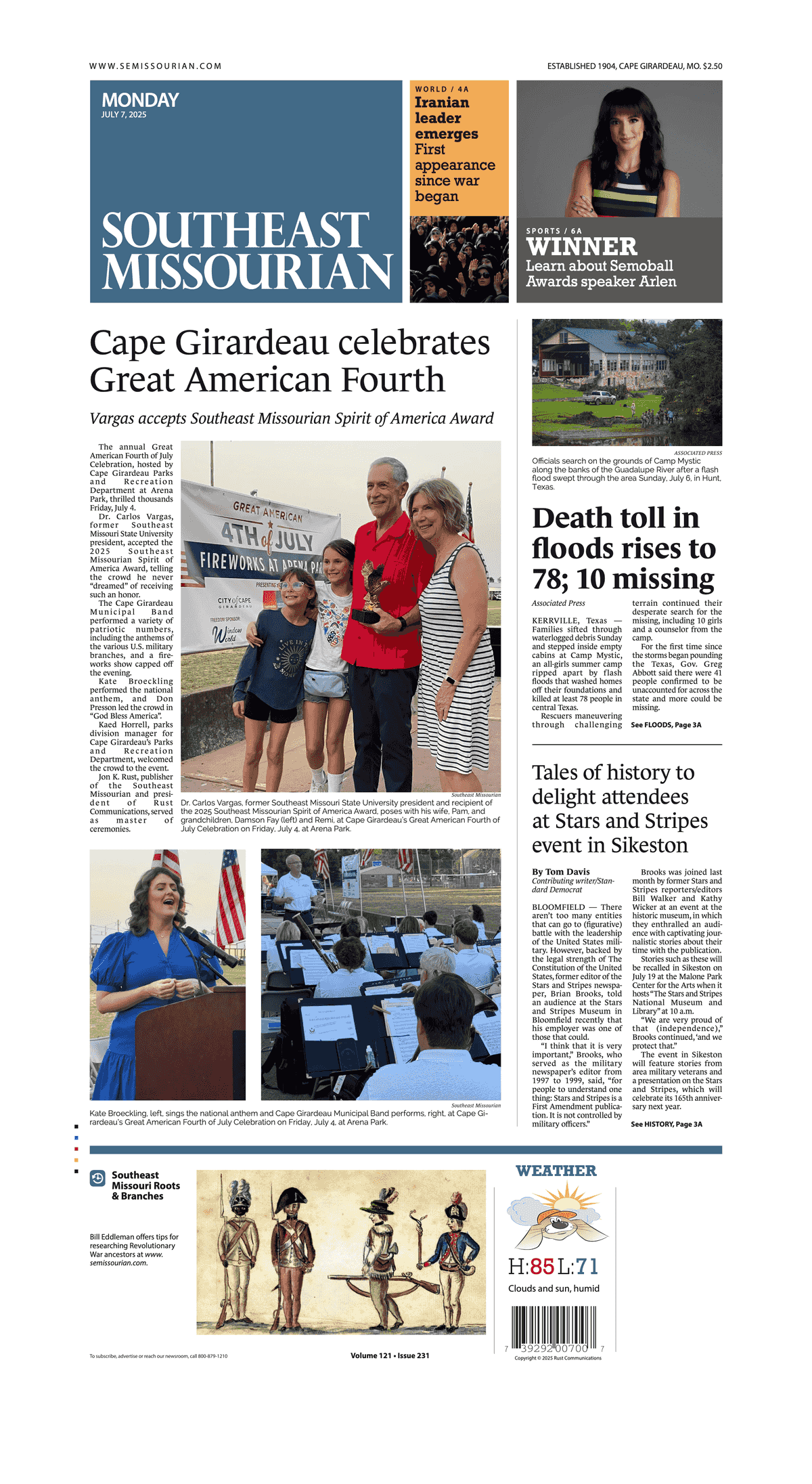 Monday, July 7, 2025: E-Edition