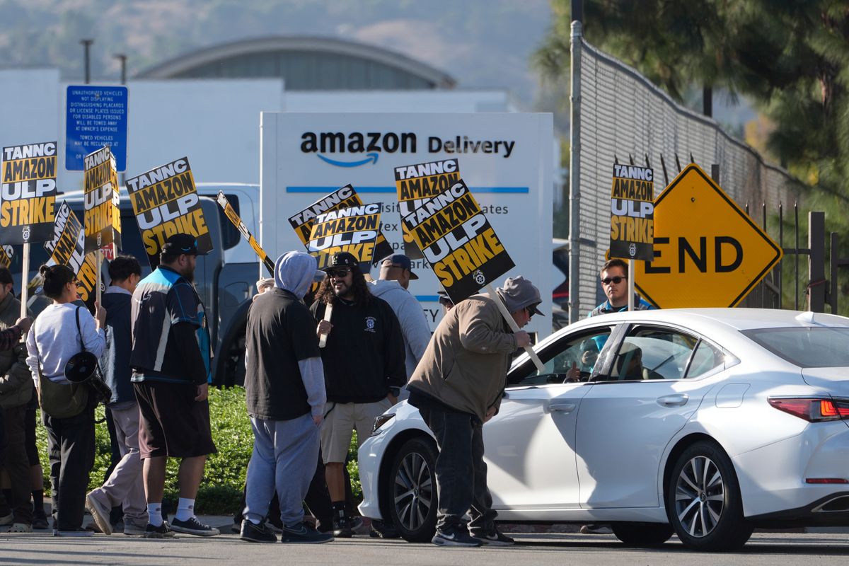 Amazon workers are striking at multiple delivery hubs. Here'...