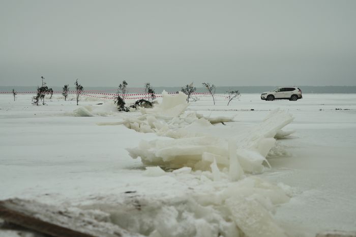 Take a ride across frozen sea on Estonia's ice road