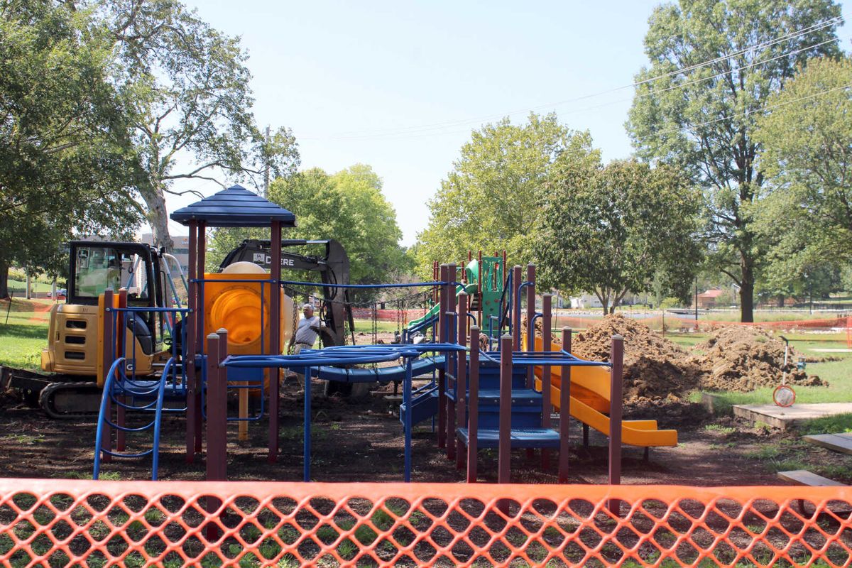 Capaha Park playground under renovation