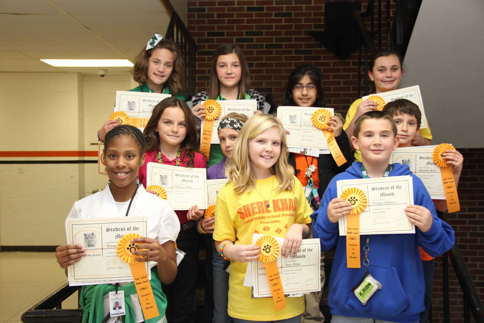 Cape Central Fifth Grade Students of the Month