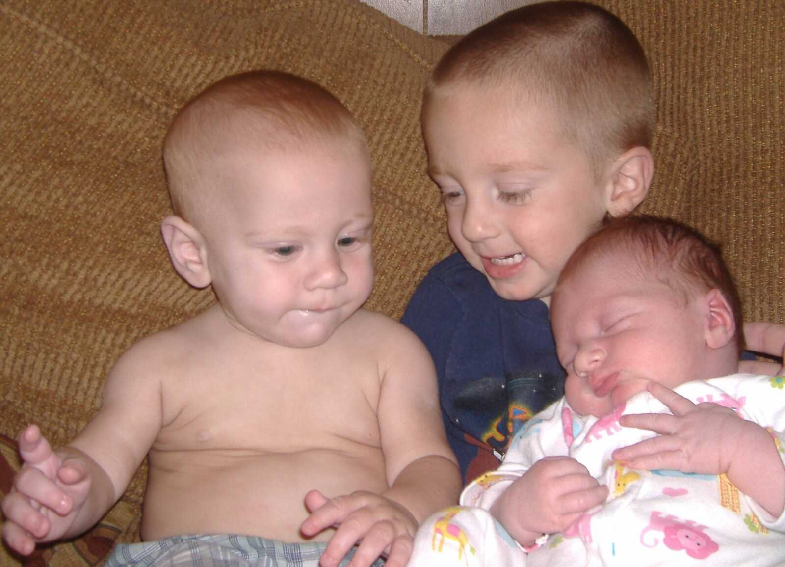 LAYTON EARLEY, COREE BEING HELD BY BROTHER, MASON UNDERWOOD