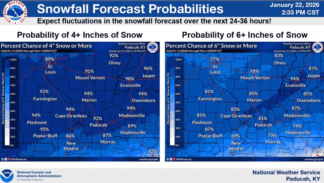 NWS forecasters say "significant snow accumulation" more likely as win...