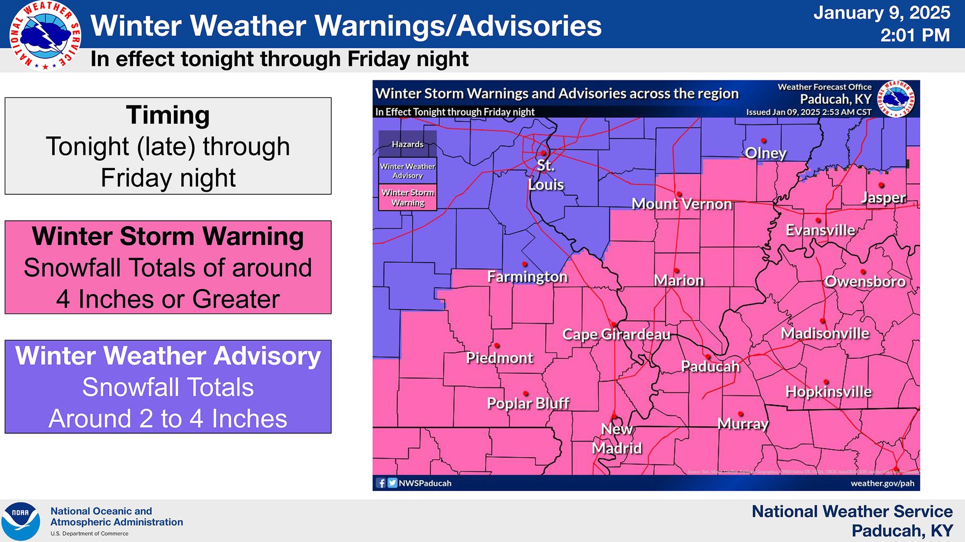 NWS says 'unusual' winter storm to layer Southeast Missouri