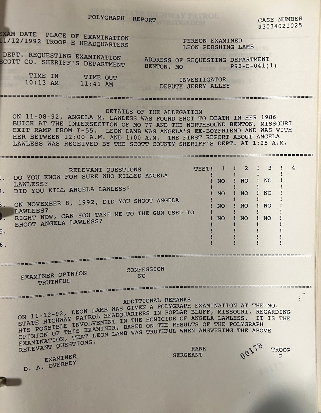 What do public documents say about Leon Lamb as it relates to Mischell...