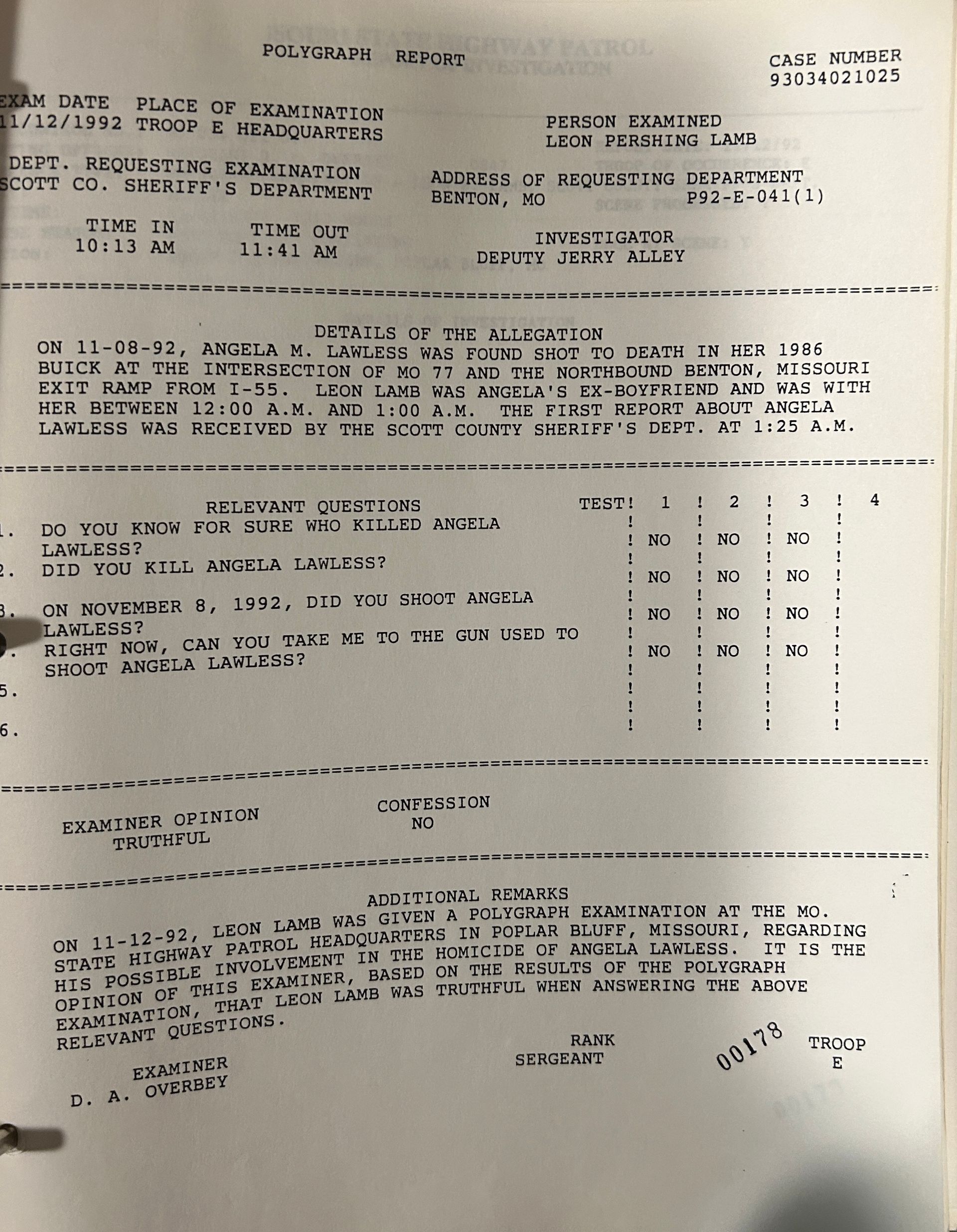 What do public documents say about Leon Lamb as it relates to Mischell...