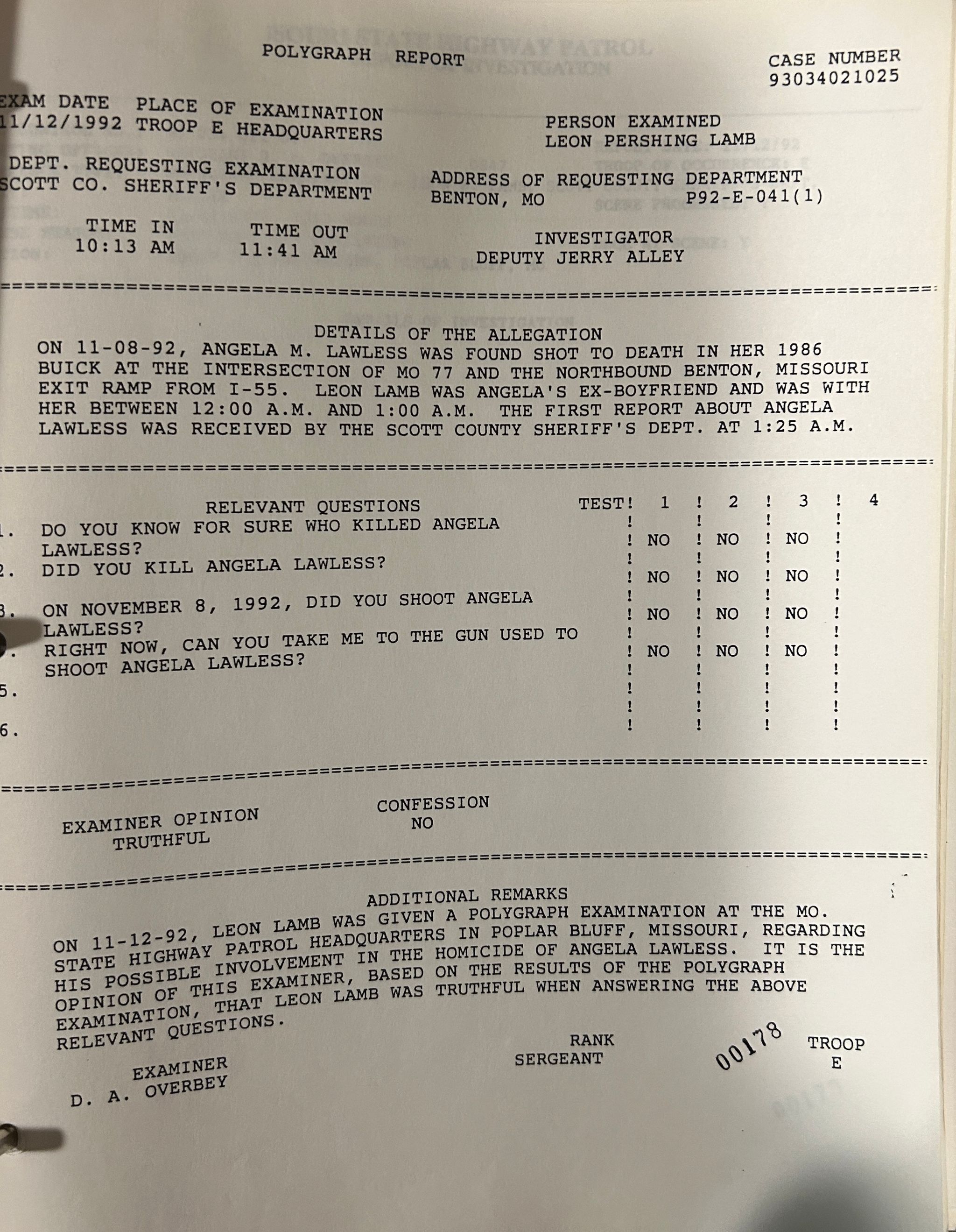 What do public documents say about Leon Lamb as it relates to Mischell...