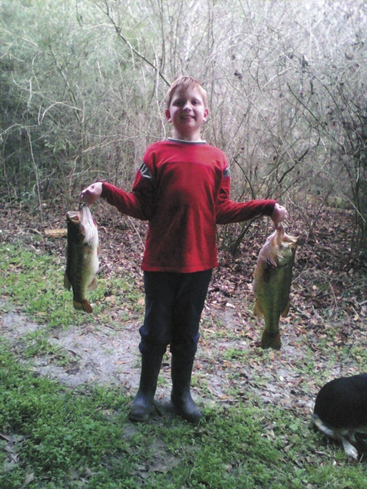 Young bassmaster hauls in big catch