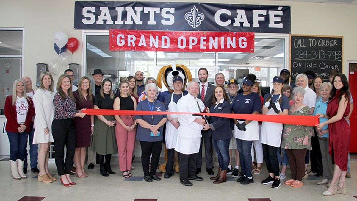 Saints Café holds grand opening at Chamber ribbon cutting
