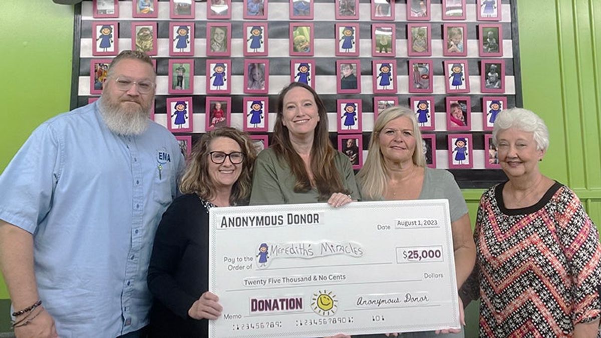 Meredith's Miracles receives big donation from anonymous donor