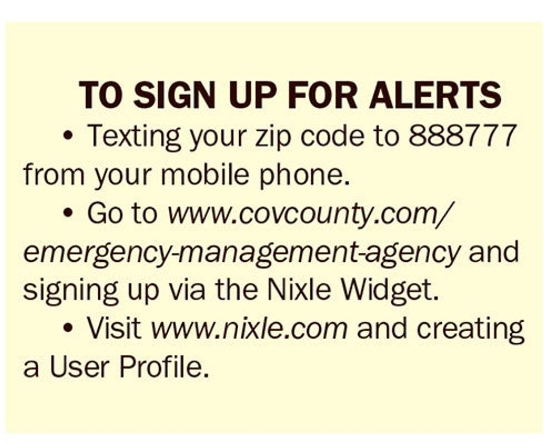 EMA offers alert system; Residents encouraged to register for electron...