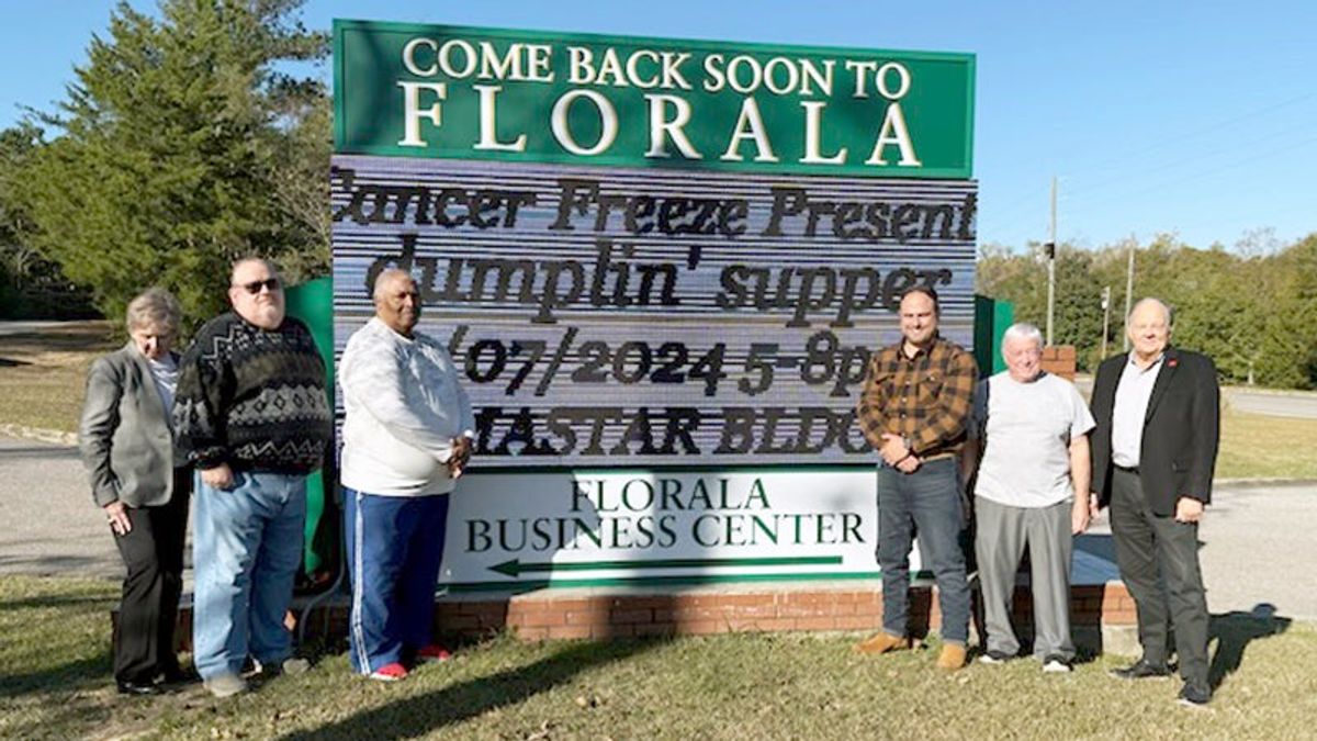 Florala Industrial Development Board installs digital sign a...