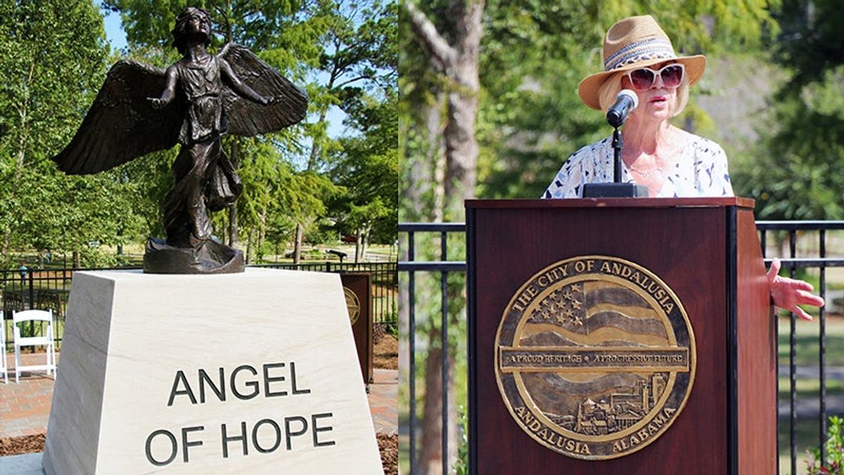 Covington County Angel of Hope statue unveiled at Robinson P...
