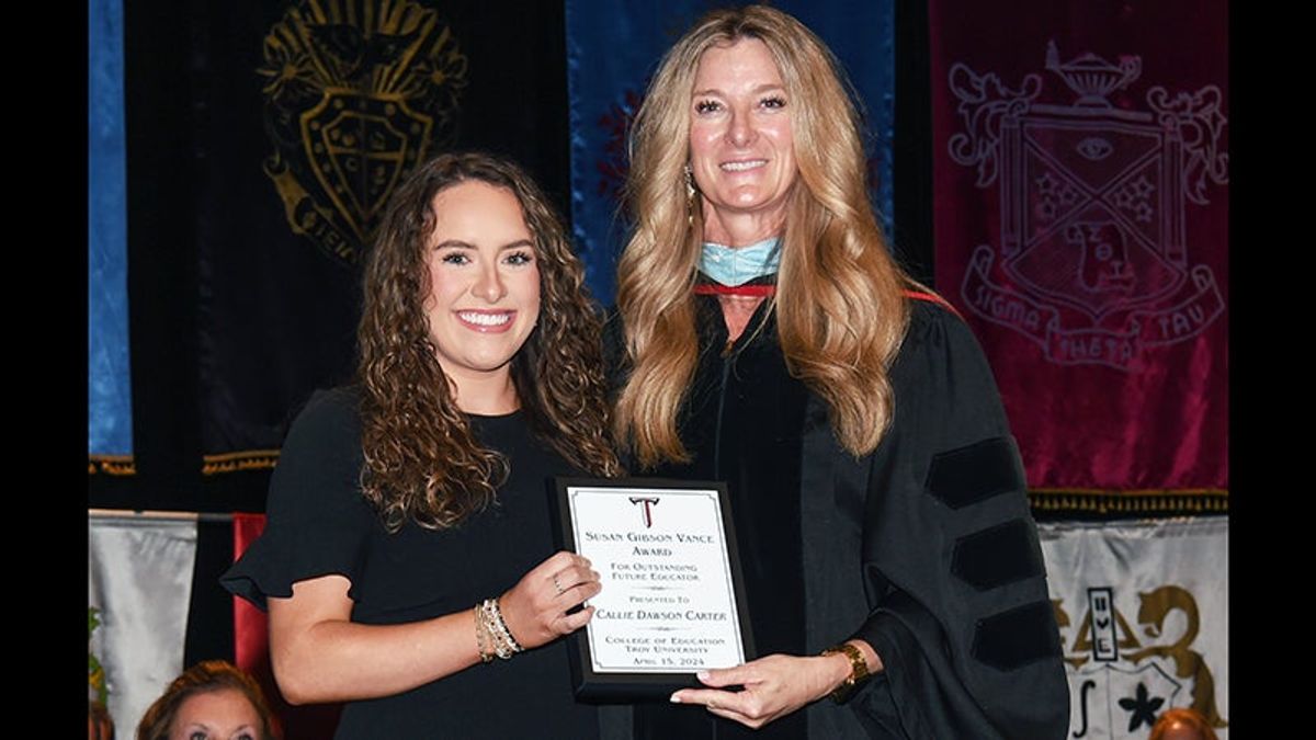 Carter selected as recipient of Troy's Outstanding Future Ed...