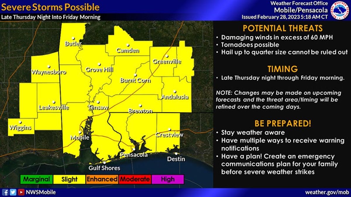 Strong storm system could arrive Thursday