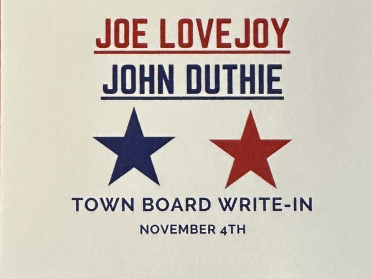 Letter to the editor: Write in John Duthie and Joe Lovejoy f...