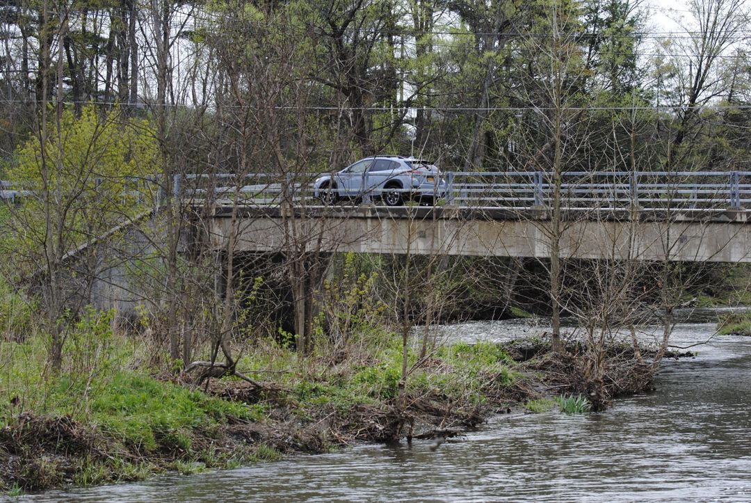 Dryden's streambank restoration project currently underway