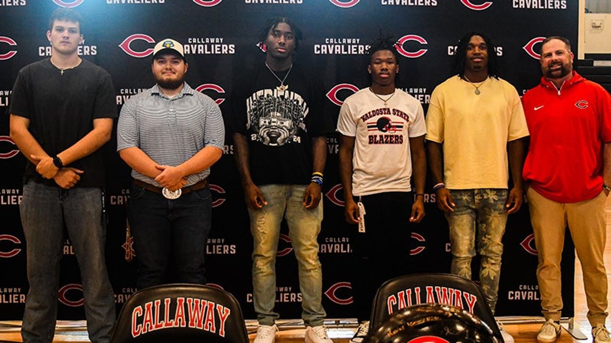 Callaway football has five sign to play at the collegiate le...