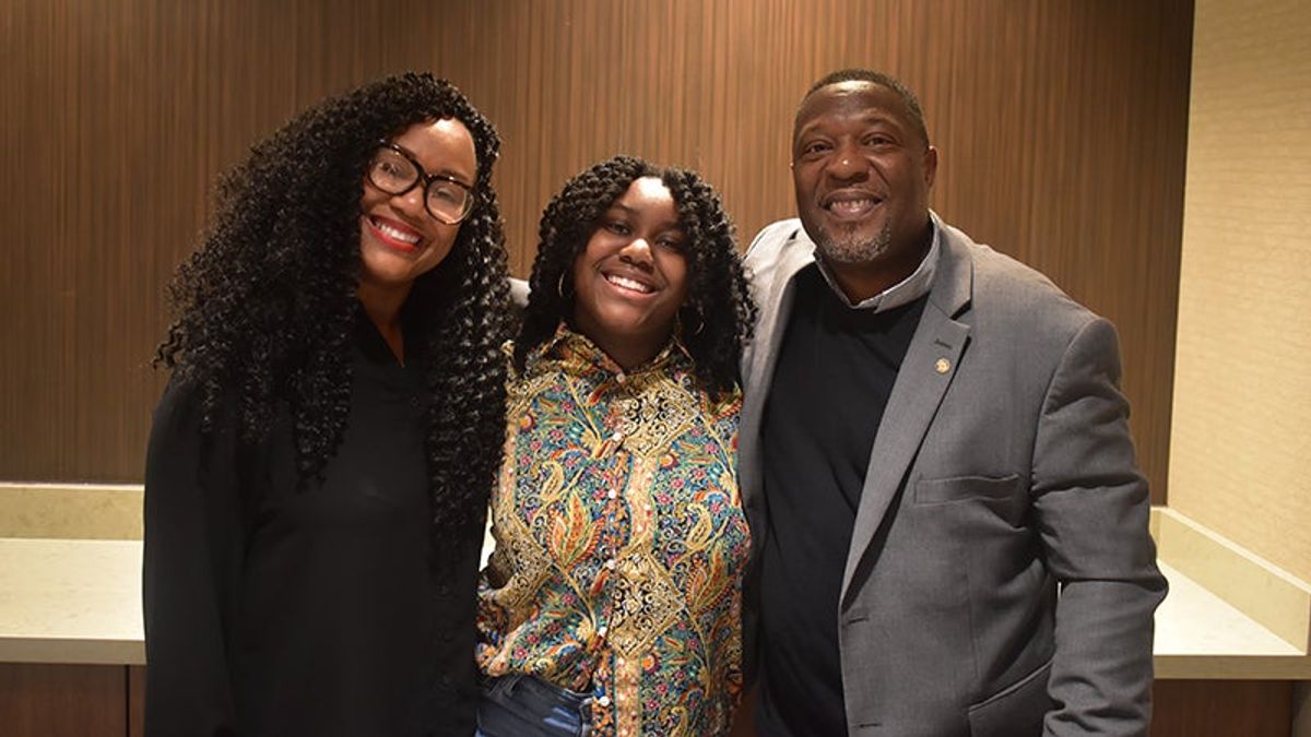 "This is for them." Childs credits sisters for encouraging h...