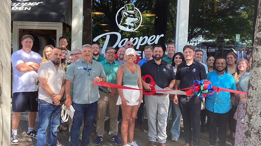 Chamber cuts ribbon on new Dapper Den downtown location