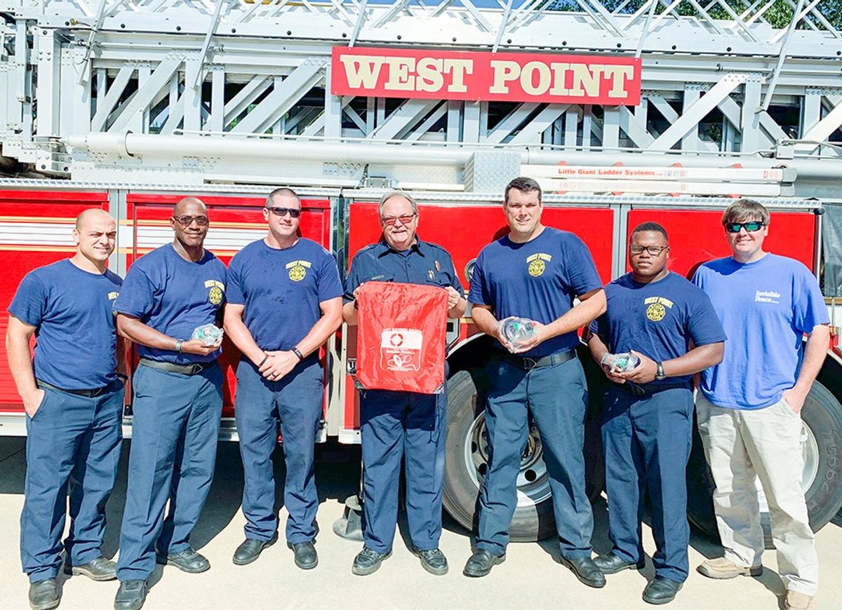 West Point Fire Department receives pet oxygen masks from In...