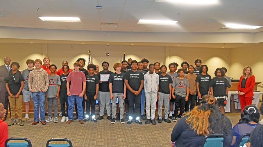 TCSS recognizes Callaway Middle for winning football championship