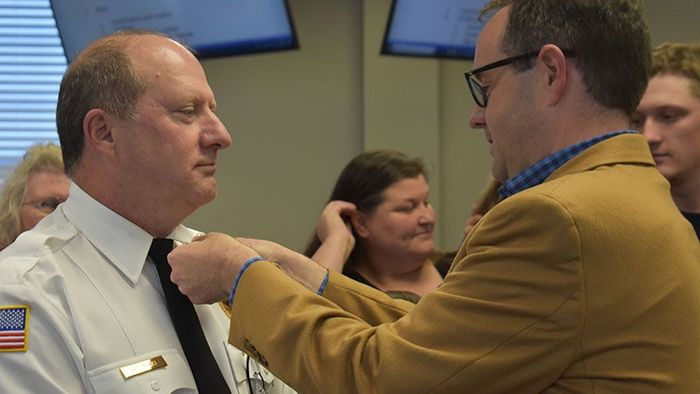 LFD deputy chief honored for 30 years of service