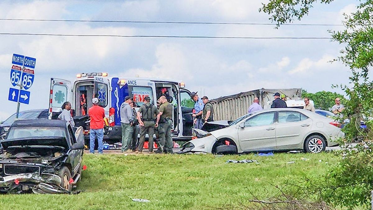 Three life-flighted after vehicle fleeing deputies crashes a...