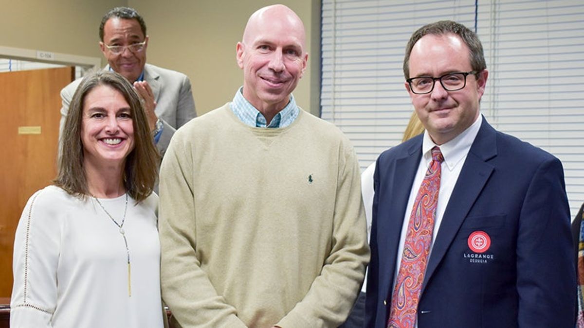 City of LaGrange recognizes Patrick Bowie for 30 years of contribution...