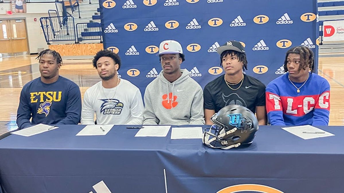 Five Troup Tigers sign to play football at the next level, i...