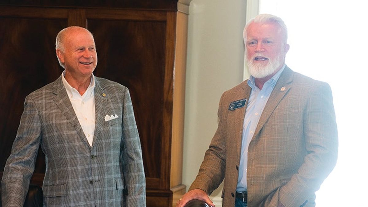 Lt. Gov. candidate Butch Miller visits chamber