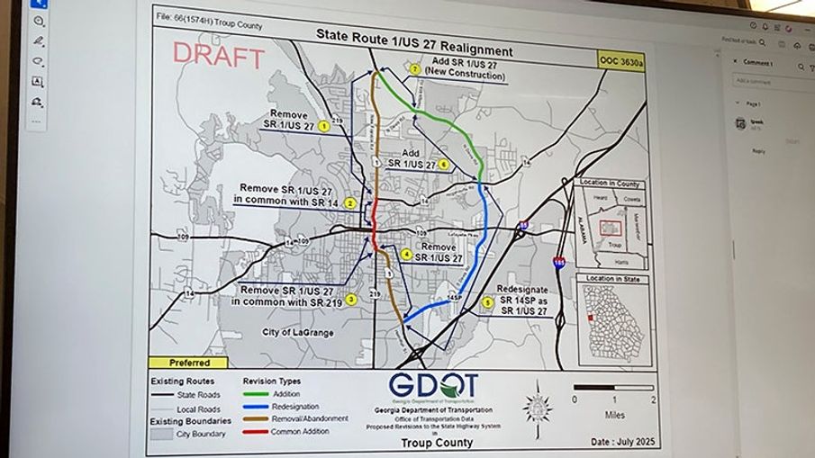 GDOT outlines plans for US 27 realignment