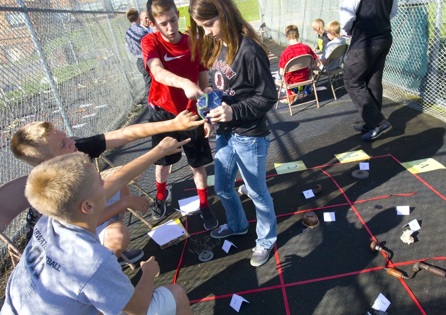 Moscow Middle School students digging this class