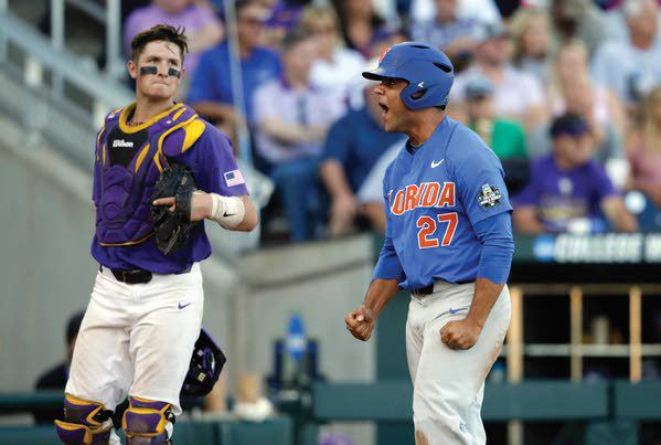 Gators beat LSU 4-3 in CWS finals opener