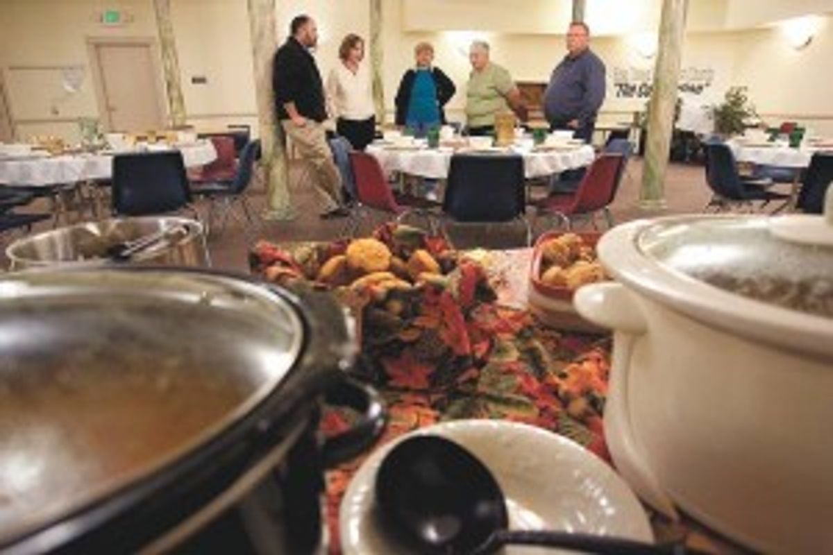 Everyone is welcome at these dinner tables