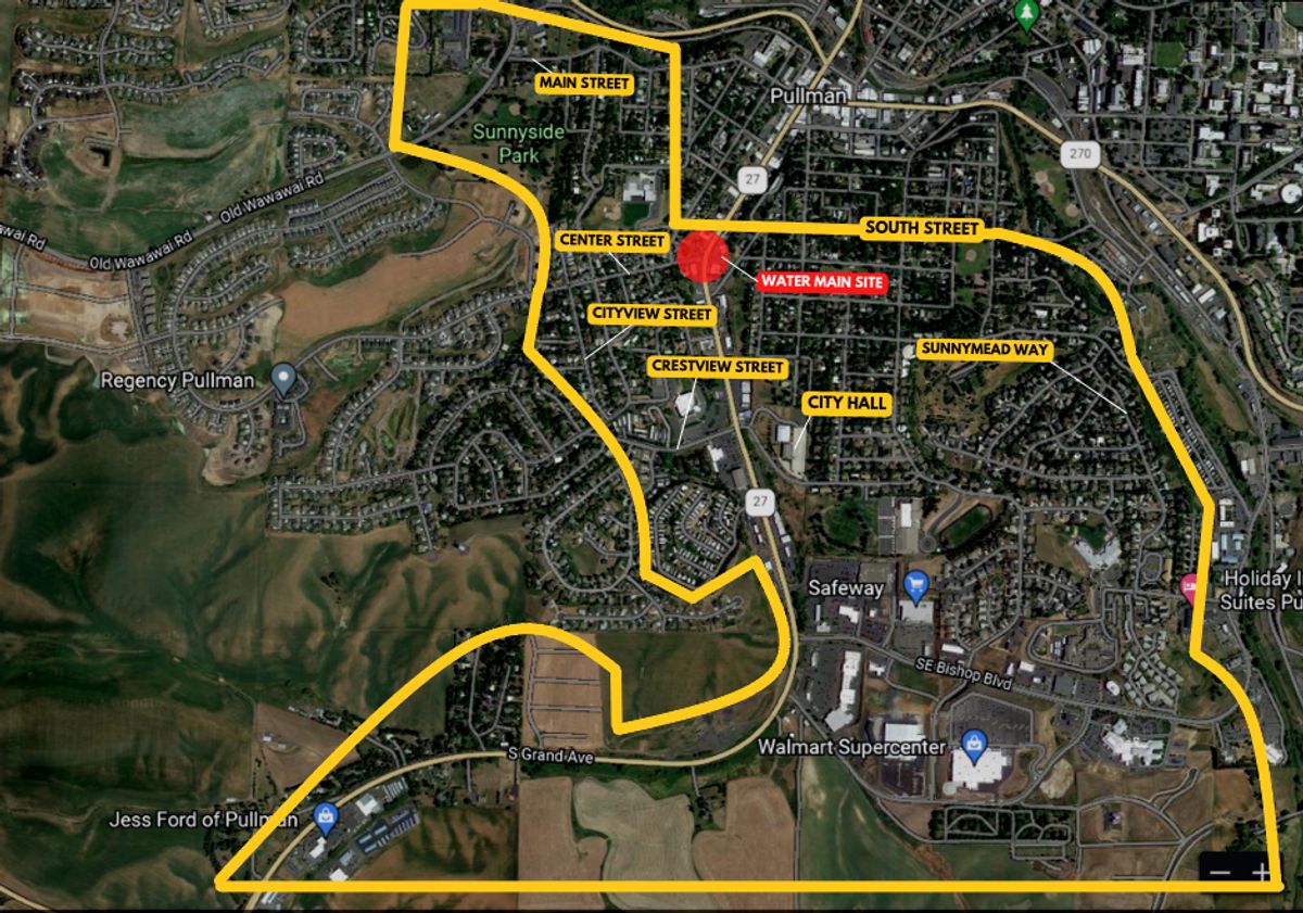 Pullman water main break restored