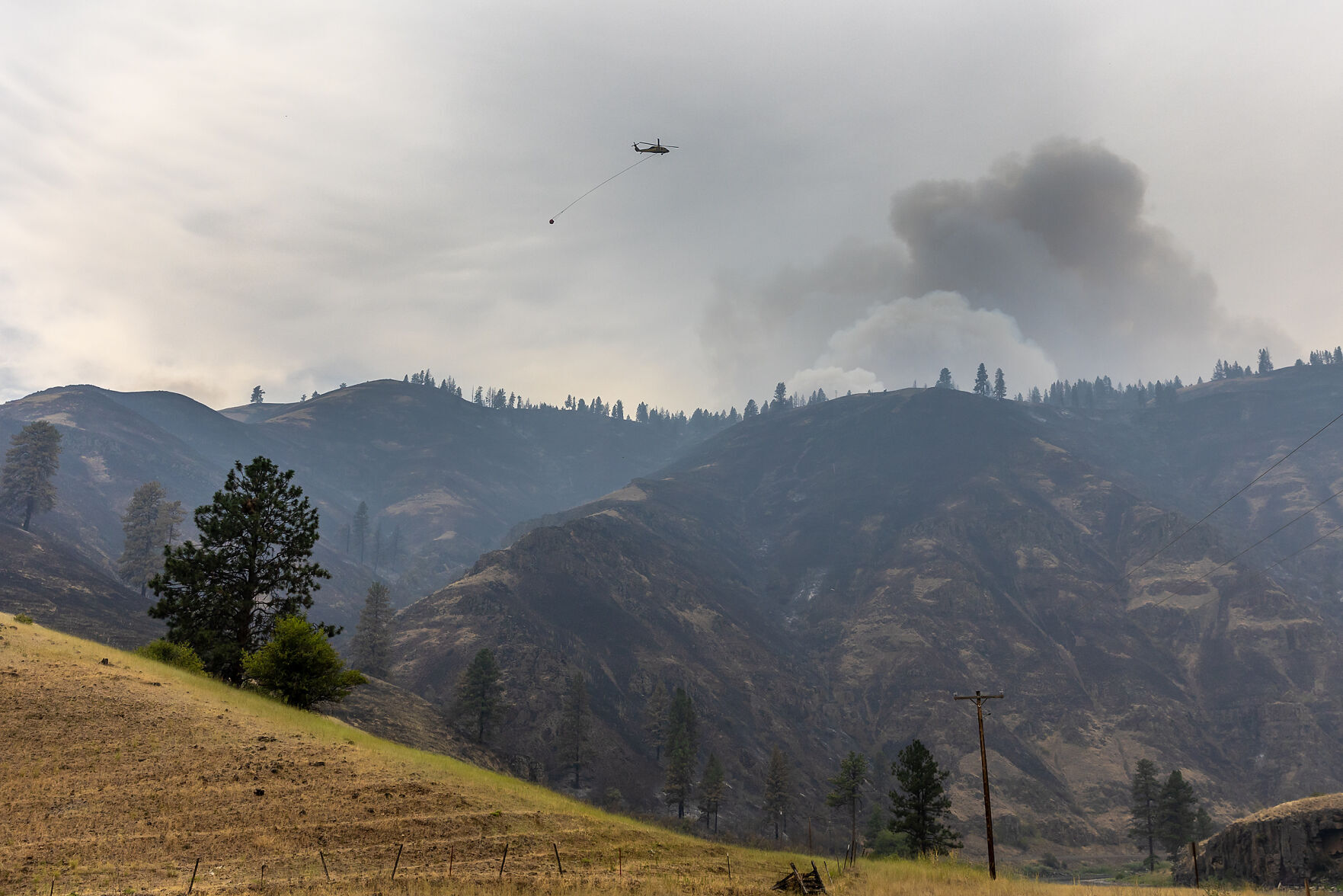 Cougar Creek Fire in Asotin County continues to grow